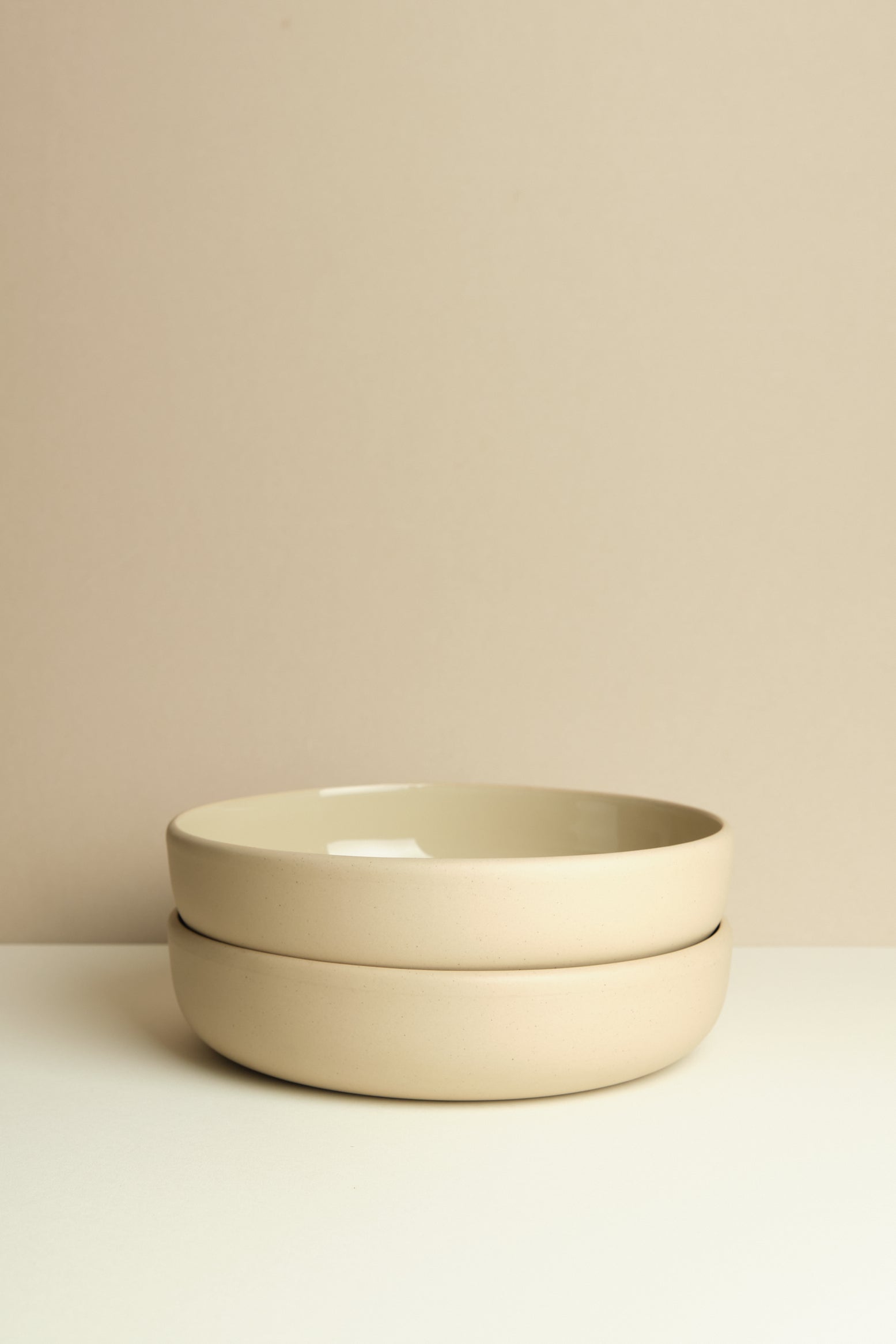 Oat Porcelain Pasta Bowl by Aaron Probyn - Pophams Home